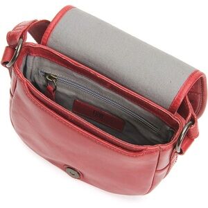 Frye | Bags | Frye Womens Melissa Button Red Saddle Bag Crossbody 0 ...